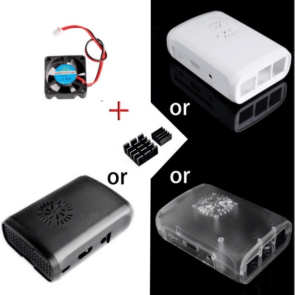 Raspberry Pi 3 3B 3B+ New!Pi Box ABS case with Fan module for Raspberry ...