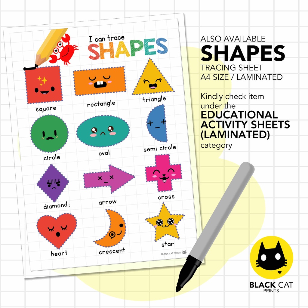 Shapes Mga Hugis Educational Chart Poster (High Quality Prints / A4 ...