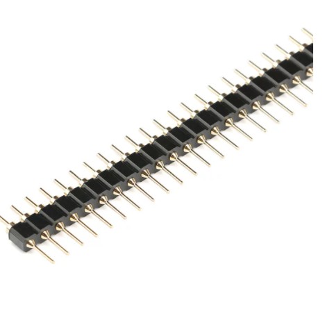 Round Pin Header strip 40 pins pinheader single row 2.54mm P40 | Shopee ...