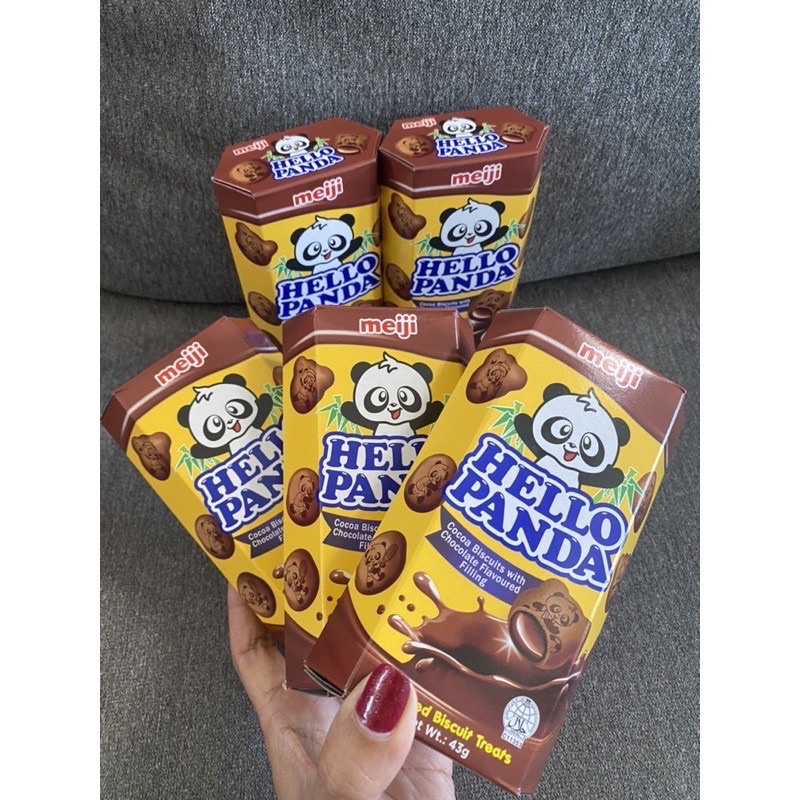SALE‼️MEIJI HELLO PANDA CHOCOLATE FILLED BISCUITS 43g | Shopee Philippines