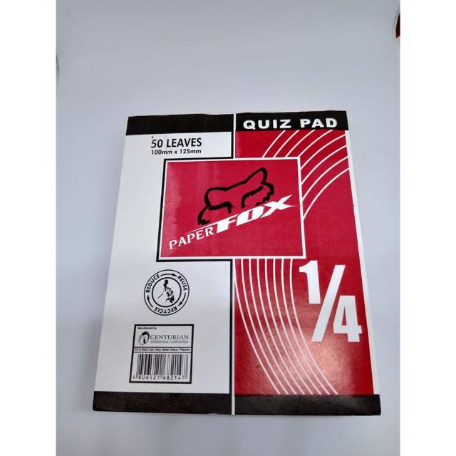 1/4 Pad Paper Quiz Pad (50leaves) | Shopee Philippines
