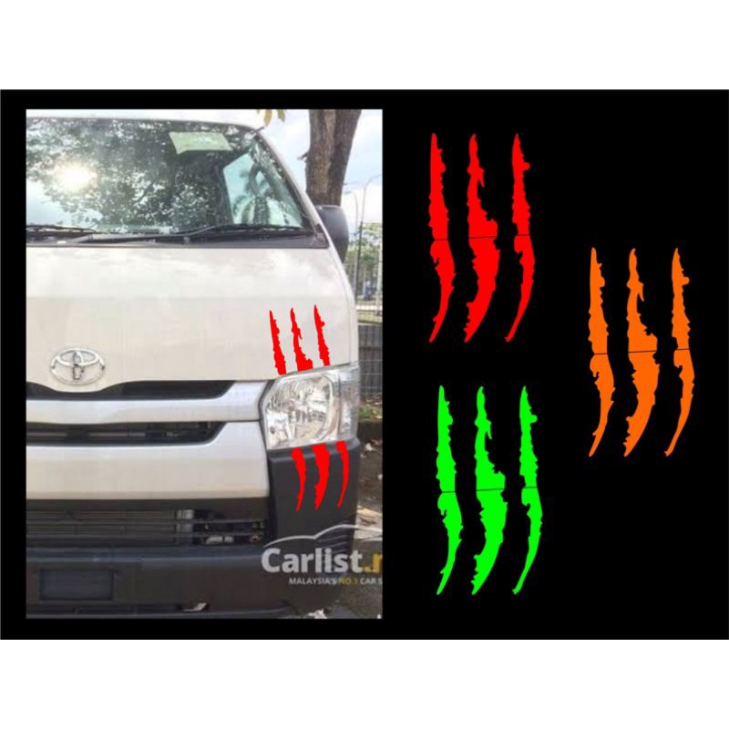 Toyota Hiace Monster Claw Sticker for Headlights | Shopee Philippines