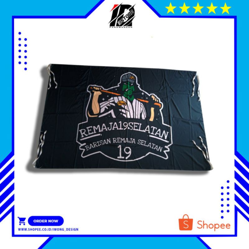 Miniflag / Custom Flag Free Design (Size 100cm x 70cm) Glosy Satin ...