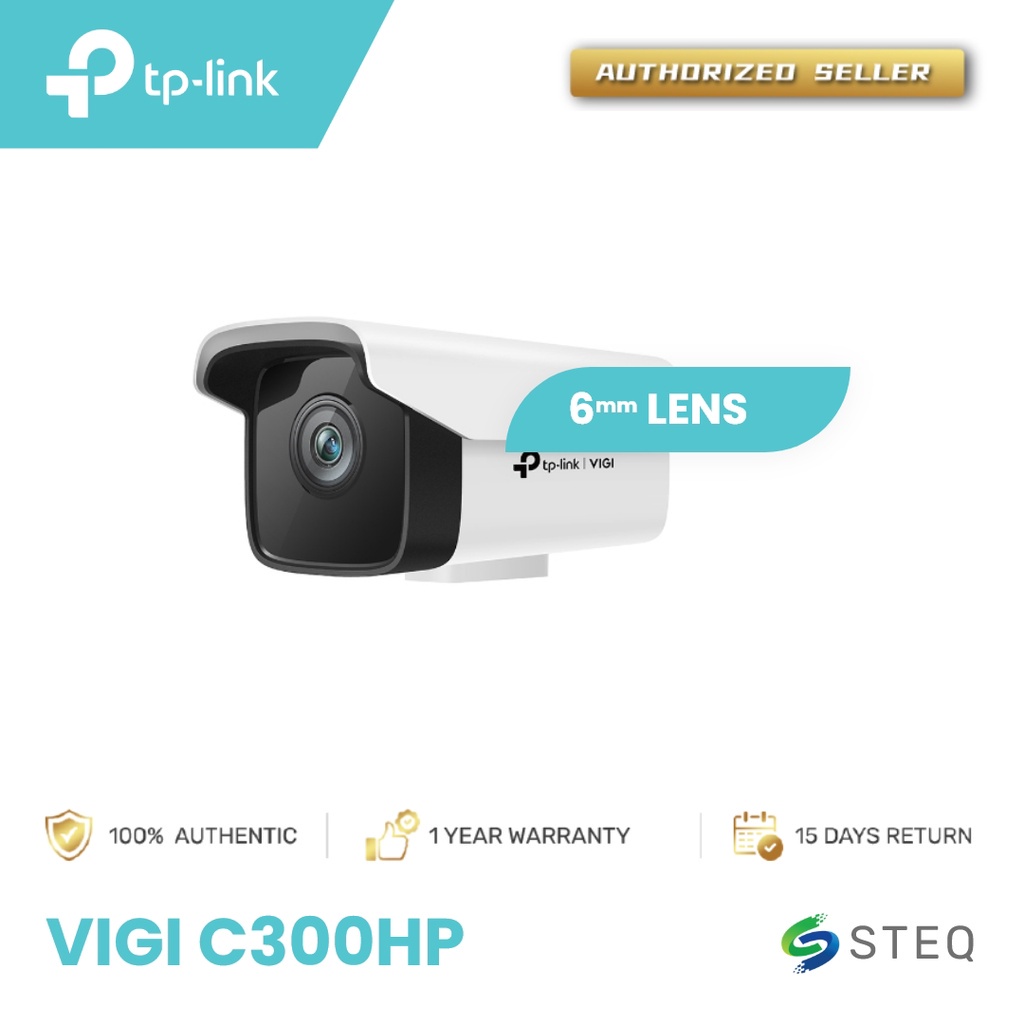 STEQ TP-LINK VIGI C300HP-6 3MP Outdoor Bullet Network Camera (6mm ...