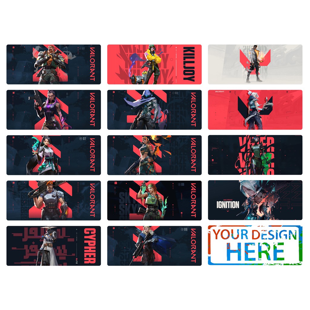 Valorant Gaming Long / Extended Mouse Mat / Pad or Custom Mousepad ...