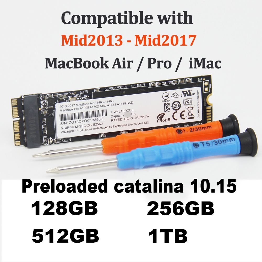 BRAND NEW 128GB 256GB 512GB 1TB SSD for 2013 2014 2015 2017 MacBook Air ...
