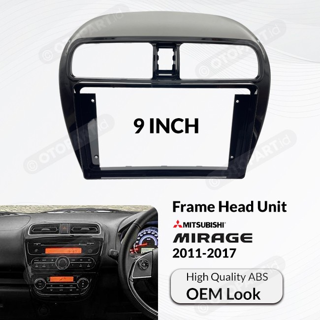Mitsubishi Mirage 2011-2017 Frame / 9 "Inch OEM Head Unit Frame ...