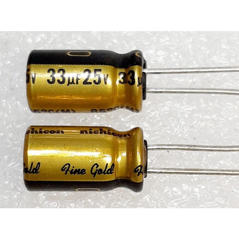 Nichicon FG (Fine Gold) 33uf 25v capacitor | Shopee Philippines