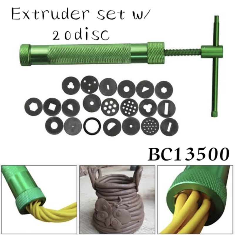 Clay Extruder set with 20 disc | Fondant extruder for cake | Hair clay ...
