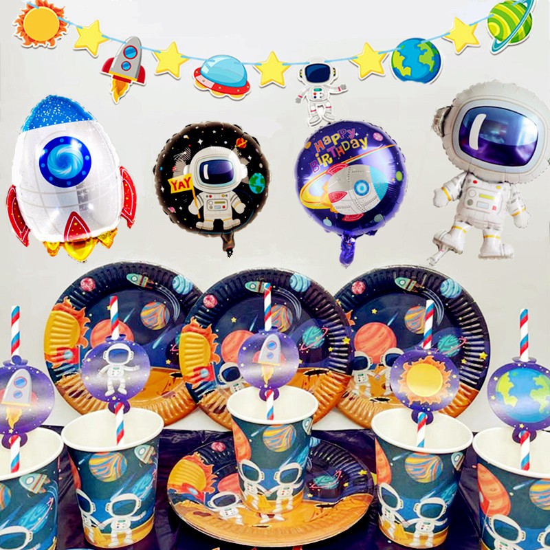 Universe Space Astronaut Theme Party Decorations For Kids Birthday ...