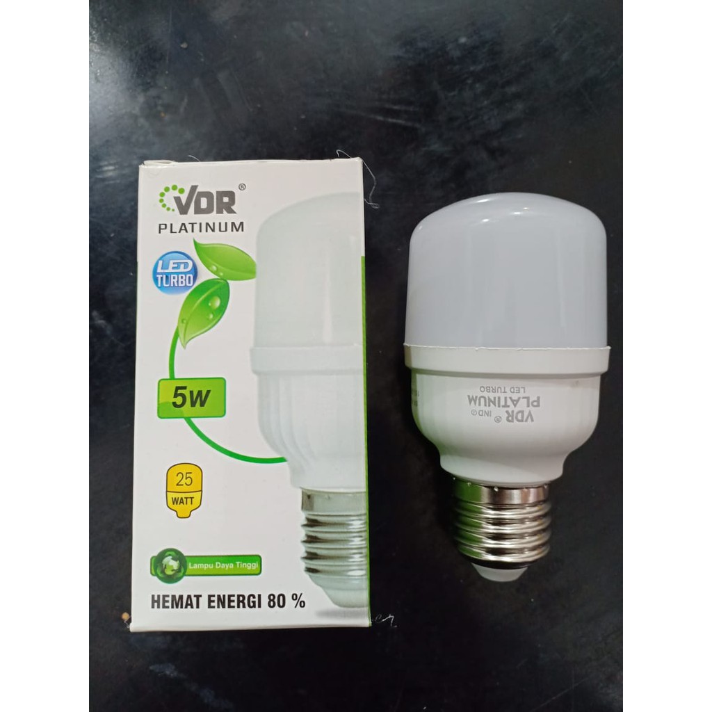 PUTIH 5w White VDR Platinum LED TURBO E27 Cool Daylight LED Tube Light ...