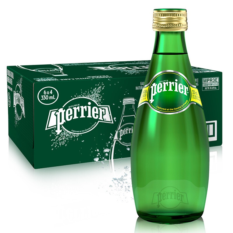 Perrier Sparkling Natural Mineral Water Lemon Bottle 330ml | Shopee ...