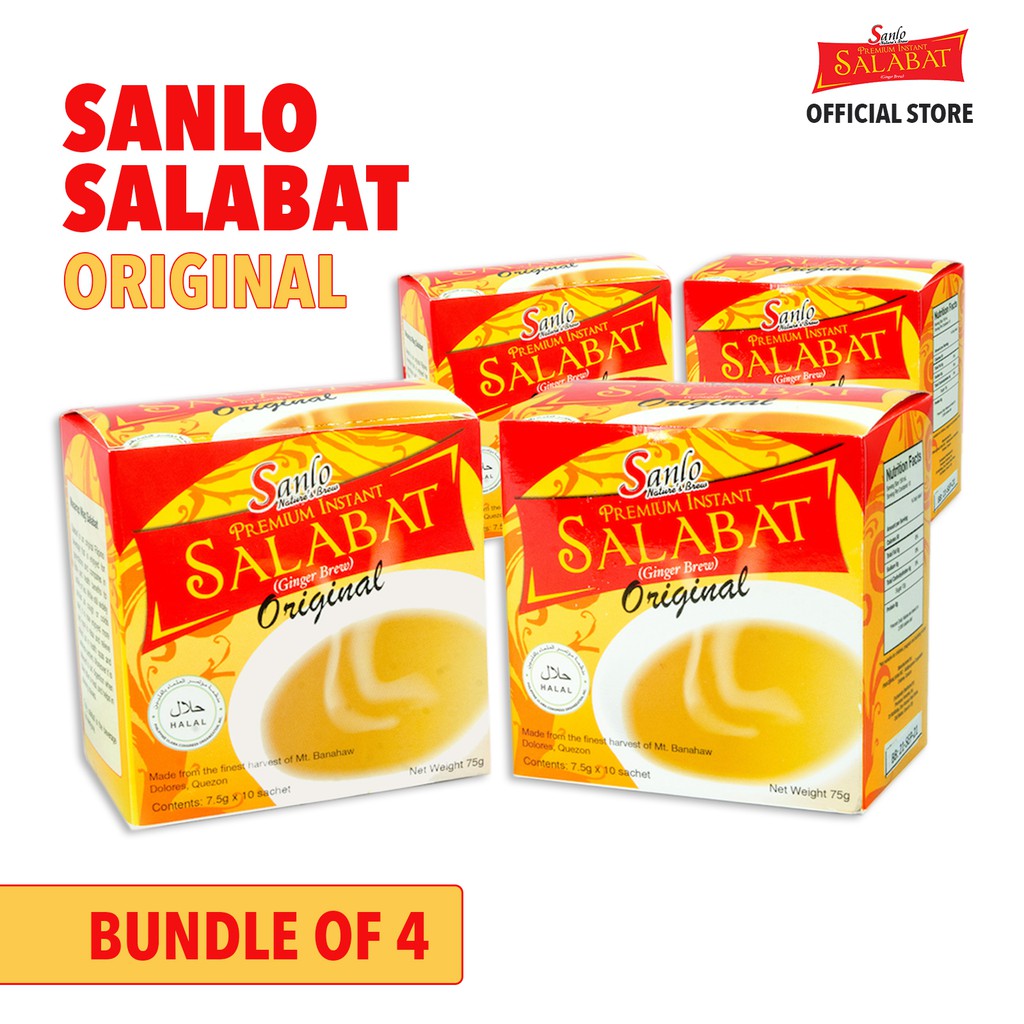 Sanlo Salabat Premium Instant Ginger Tea - ORIGINAL (Bundle of 4 Boxes ...