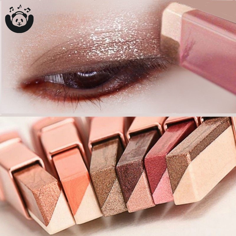 12 Colors Eyeshadow Stick Double Colors Glitter Shimmer Gradient Eye ...
