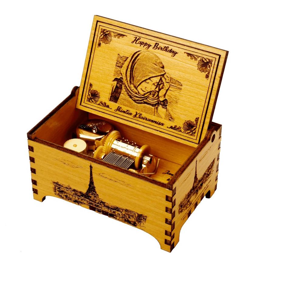 KAYU Bjcnt Large Automatic Wooden Music Box - Photos and Writing ...