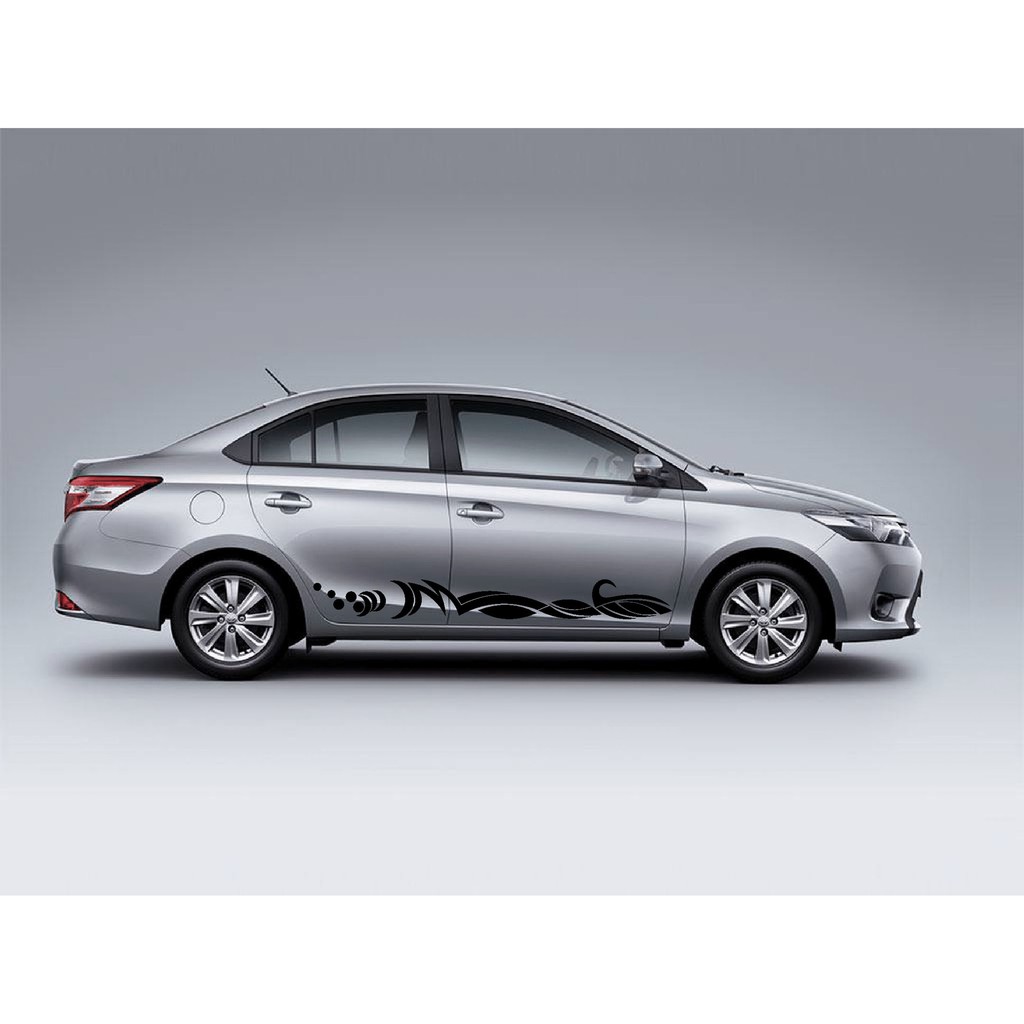 Toyota Vios Tribal Decals Cut Out Vinyl Sticker Color Black | Shopee ...