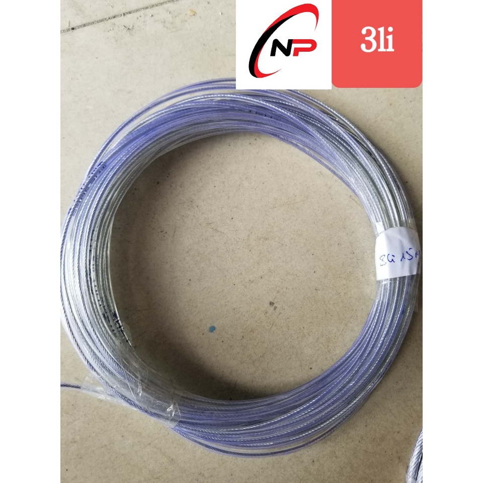 3mm plastic-coated steel cable for clothesline, home decoration...Size ...
