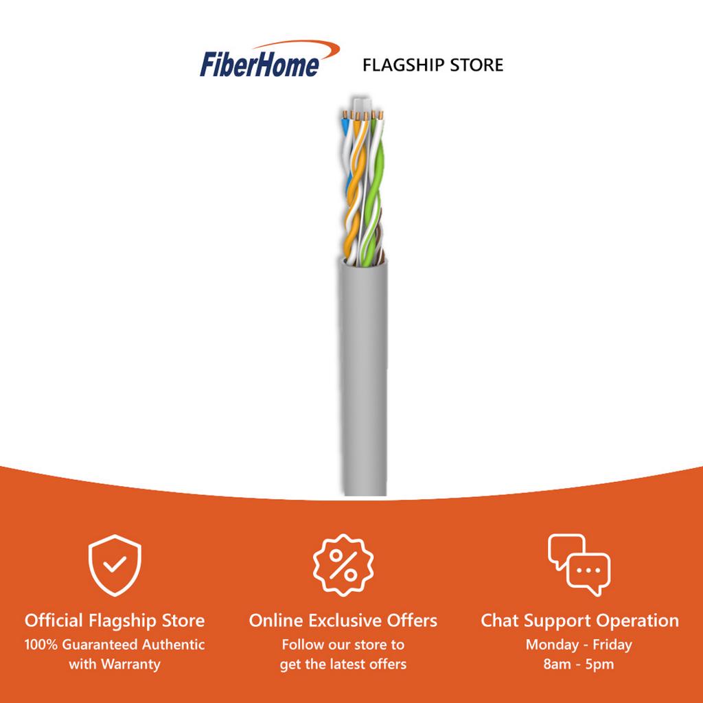 Fiber Home U/Utp Cat.6 4p 24awg Pvc Sheath Lan Cable | Shopee Philippines