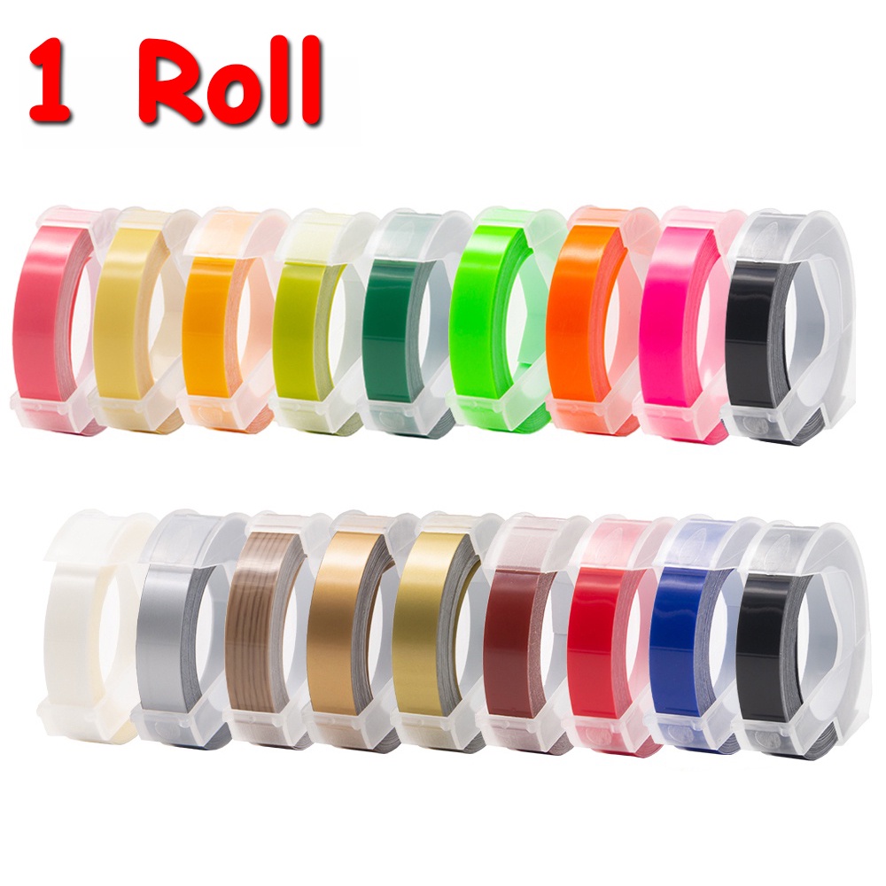 1pcs 3D Embossing Tape 9MM 6MM 12MM For DYMO 3D Embossing Tape 9mm DIY ...