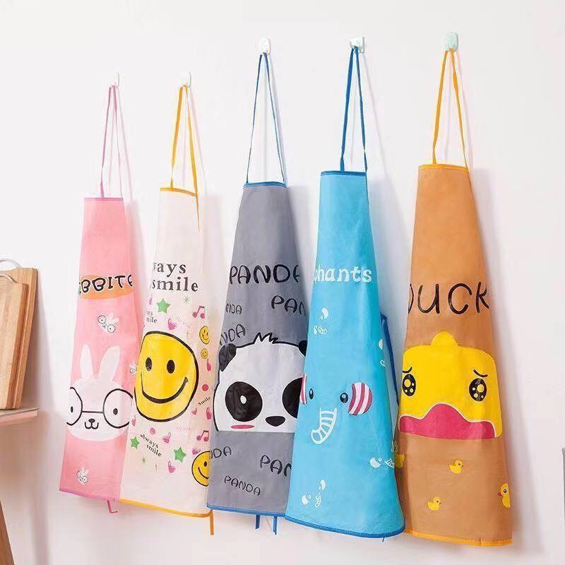 TC cartoon cute apron kitchen waterproof oil-proof and easy-to-clean ...