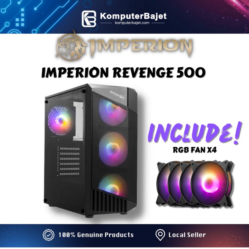 IMPERION REVENGE 500 504 NEO WHITE GAMING ATX MATX CASING ARGB LED FAN ...