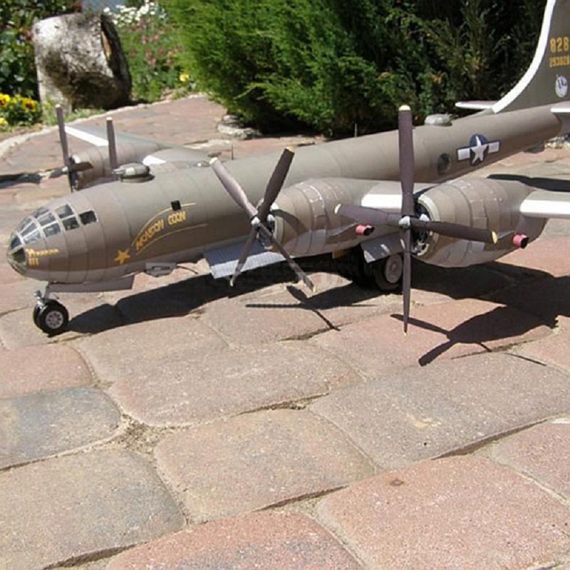 B-29 Bomber Superfortress Paper Model Airplane Desktop Decor Handmade ...
