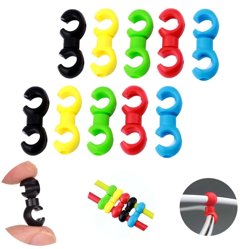 10pcs Bicycle MTB Brake Cable S Style Clips Buckle Hose Guide Bike ...