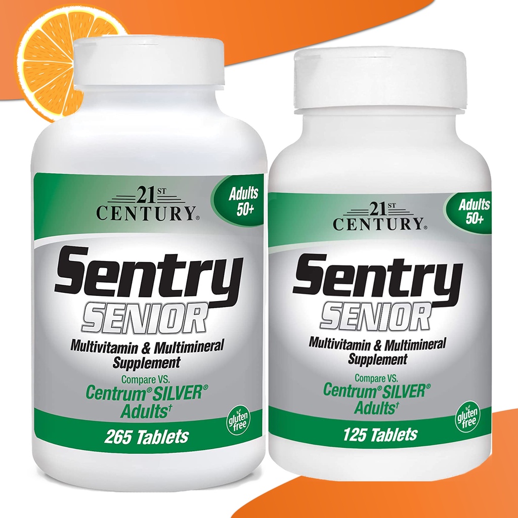 21st Century Sentry Senior Multivitamin 125 / 265 Tablets | Shopee ...