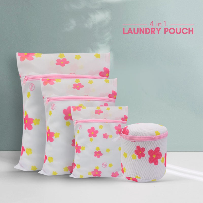 Laundry Net - 4 in 1 Washing Machine Net Mesh Laundry Bag and bra ...