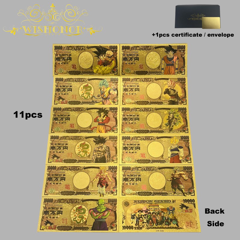 2021 New All Type Japan Anime Banknote Bleach Dragon Digimo Saint Seiya ...