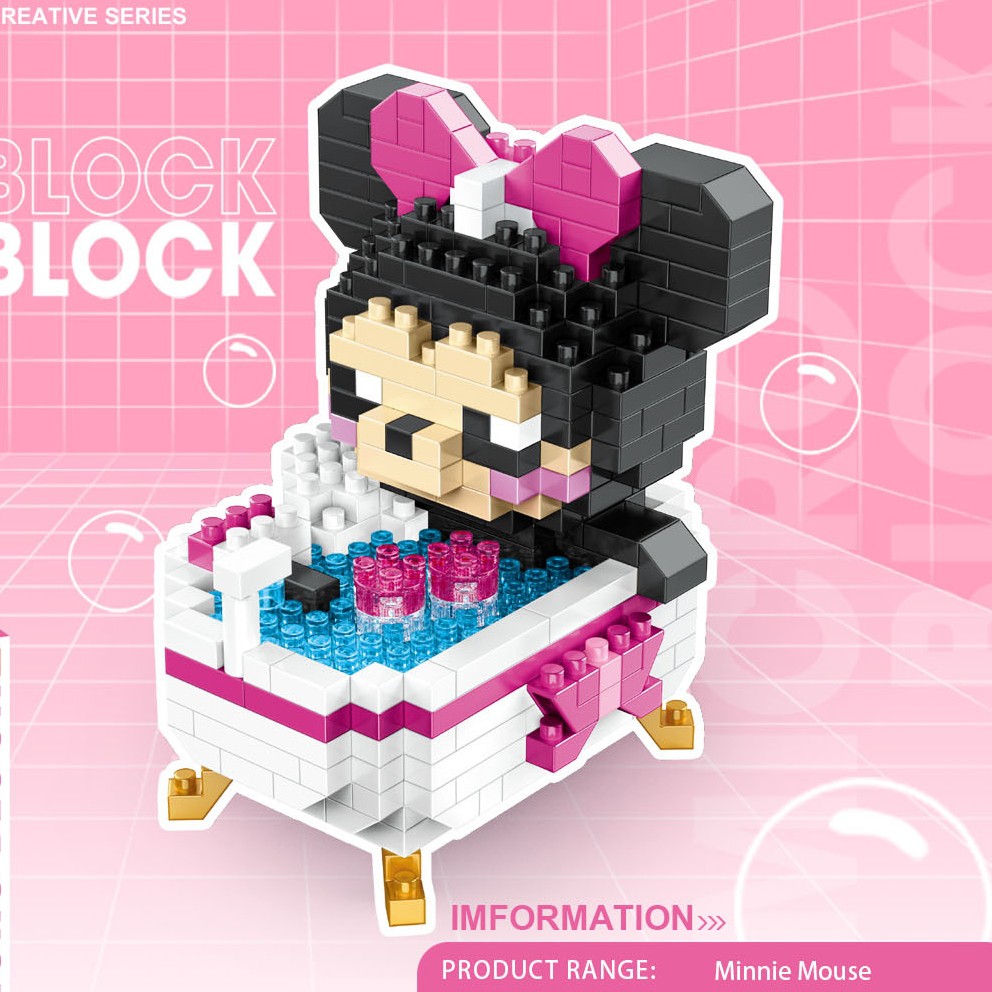 VF Cartoon Bathtub Mini Blocks Hello Kitty Melody Building Toy Sanrio ...