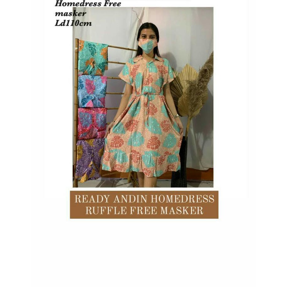 Daster Ruffle Rayon JanBol motif Ld. 110 cm (Free Mask) | Shopee ...