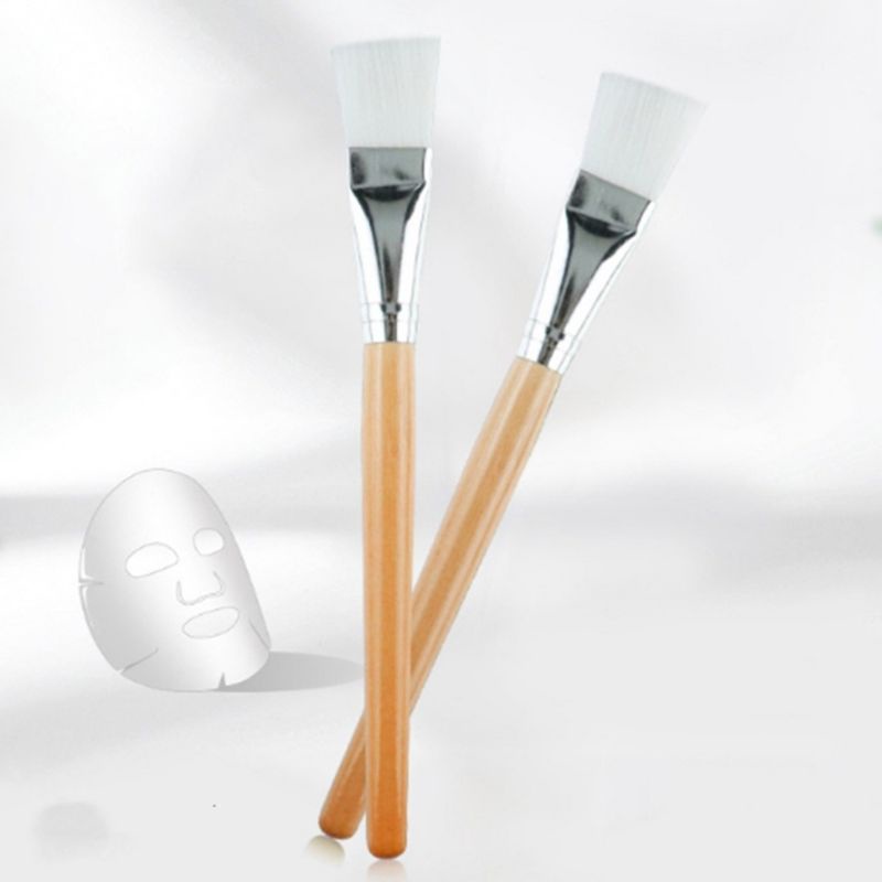 Soft Facial Mask Brush Applicator w/Wooden Handle for Eye Peel Masks ...