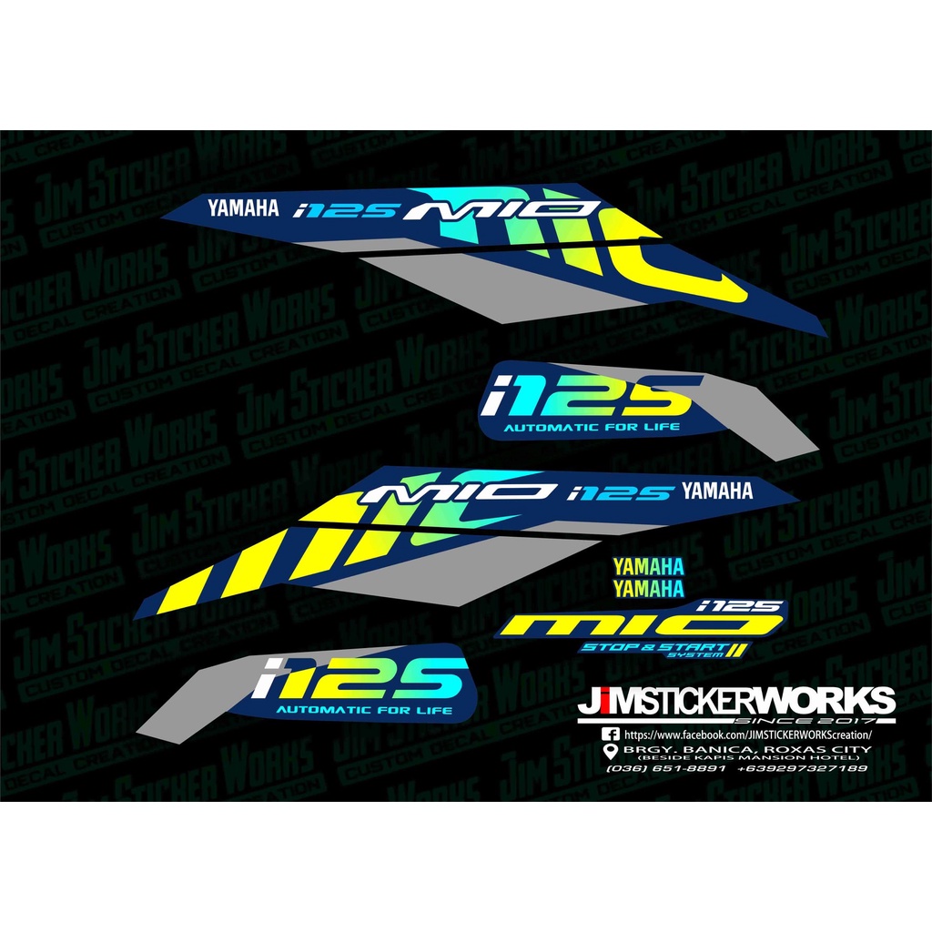 YAMAHA MIO I 125 STOCK DECALS SET | Shopee Philippines