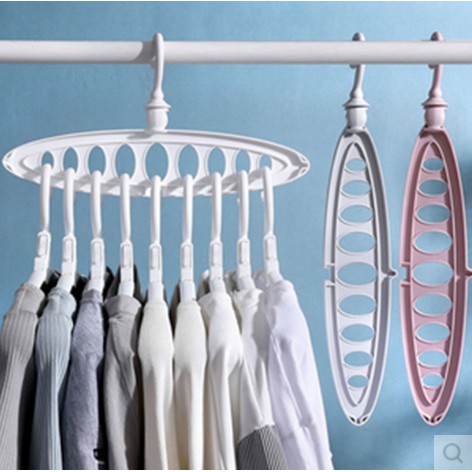 Clothes Multi Hanger Space Saving Folding Hook Rack Wardrobe Organizer ...