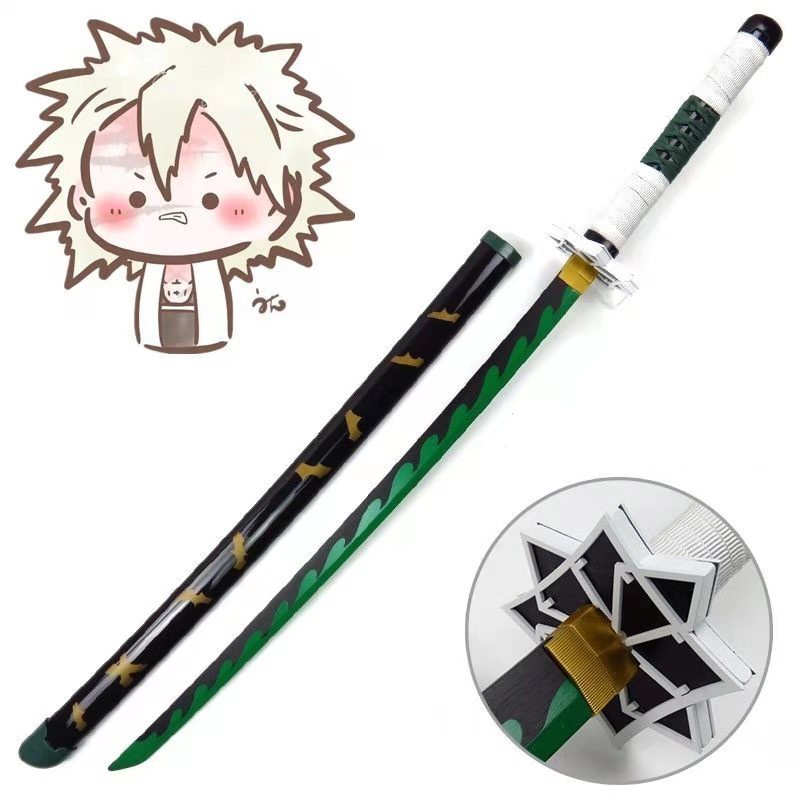 ON Hand Demon Slayer Tanjiro Nezuko Zenitsu Sword CosPlay Sword 104cm ...