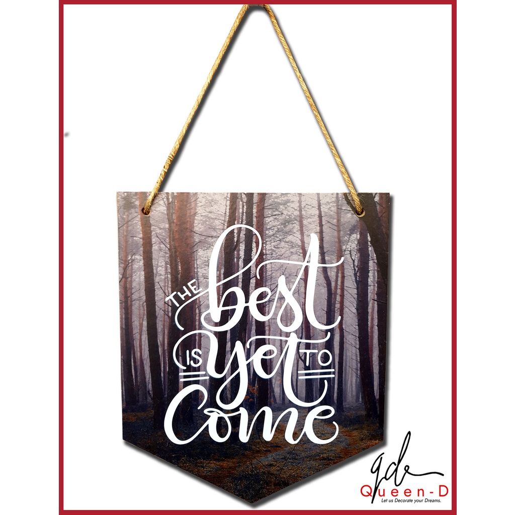 Pentagon Design Door Signage Wooden Hanging Wall Decor 20x38 | Shopee ...