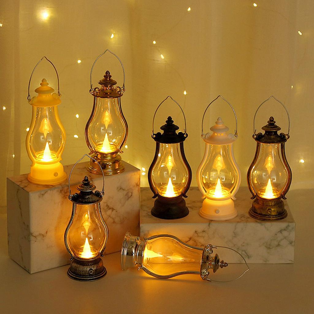 [Bon] Battery Operated Hanging Candle Light, Oil Lamp Miners Lantern ...