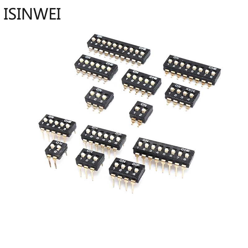 10PCS DIP SMD SMT Slide Type Switch 1P 2P 3P 4P 5P 6P 8P 10P 2.54mm ...