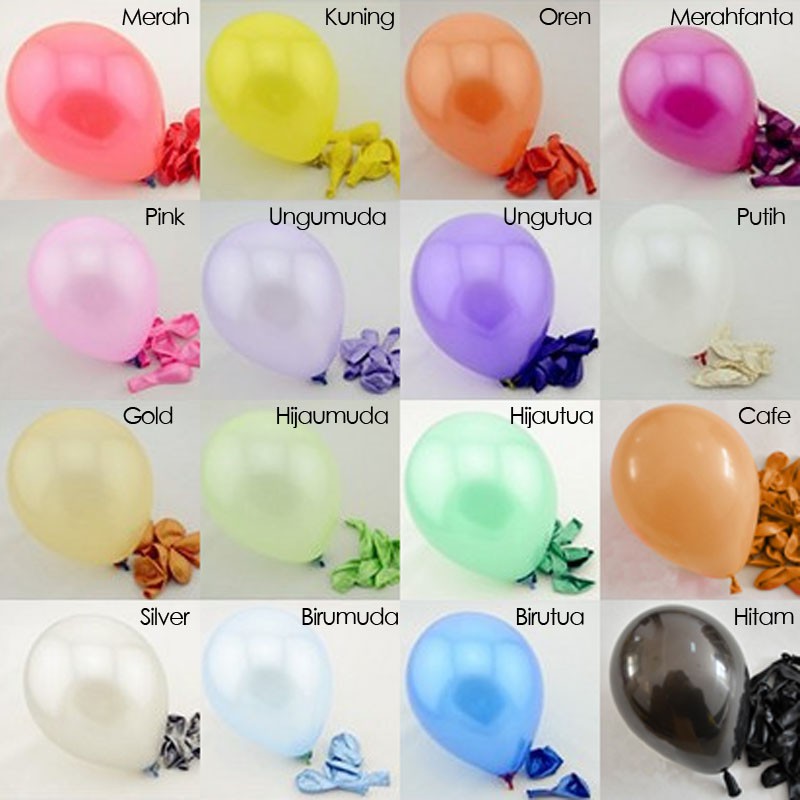 5 INCH M100 METALLIC LATEX BALLOONS 1 PACK (100 PCS) BIRTHDAY PARTY ...