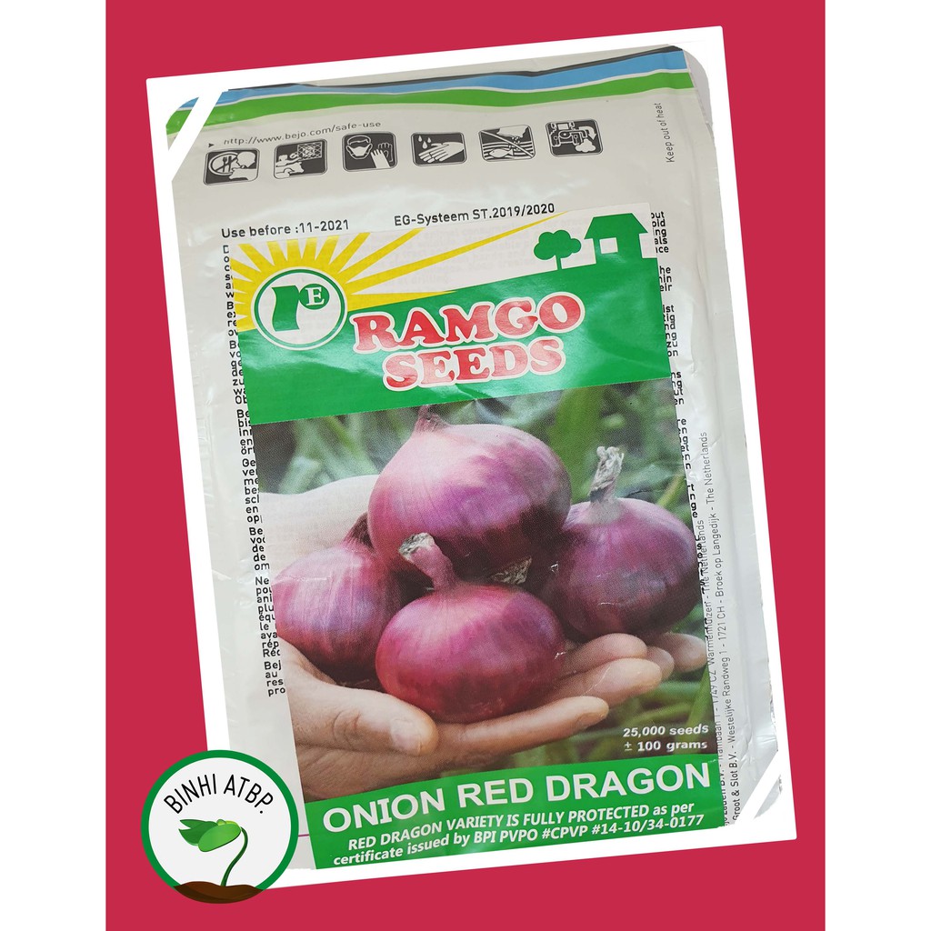 Ramgo Red Dragon (Red Creole) Onion Seeds (100 Gr Pack) | Shopee ...