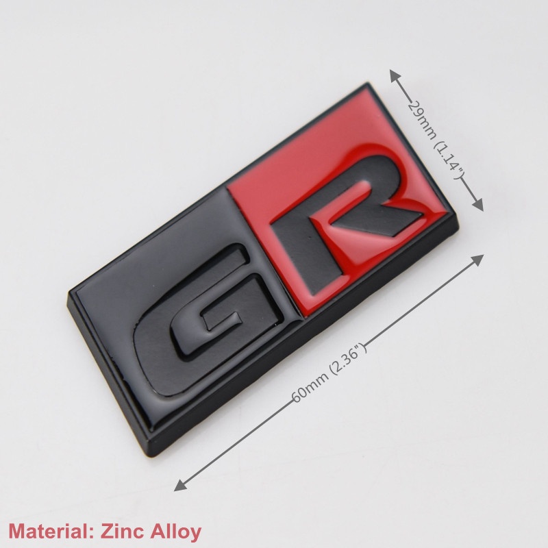 3D Car Emblem Sticker GR SPORT Front Hood Grille & Rear Trunk ...