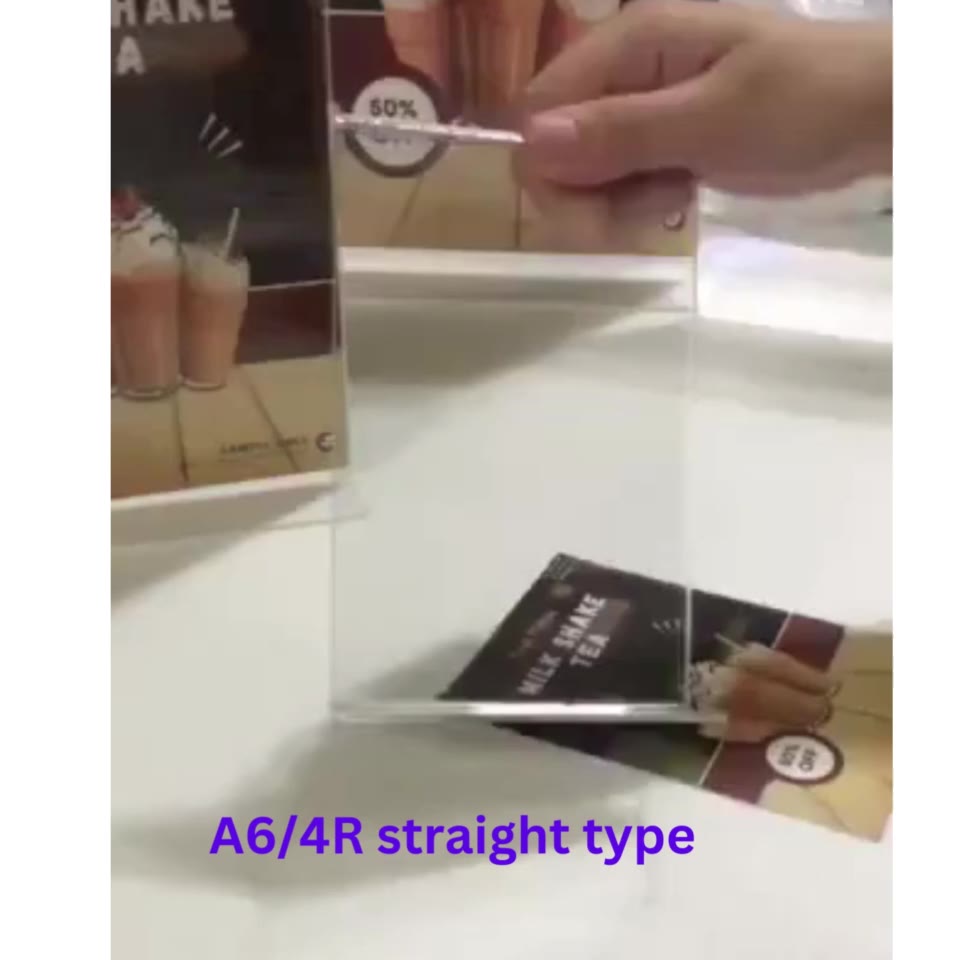 Clear Acrylic Stand [SET B - A6/4R, 3R, 3x4inches, 4x5inches] PORTRAIT SIGN PHOTO holder ...