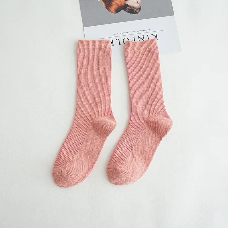 Casual womens sock solid color cotton socks for women ladies candy ...