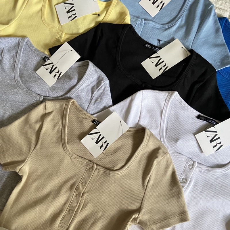 ZARA SNAP BUTTON CROP TOP - PREMIUM QUALITY - BANGLADESH OVERRUNS ...