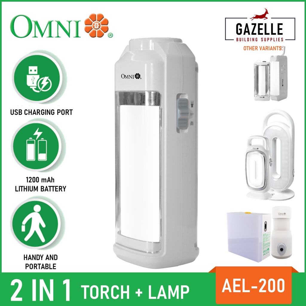 OMNI Rechargeable Lamp Emergency Light - AEL-200 / AEL-010 / AEL-100 / AEL-T30 / AEL-T60 / AEL ...