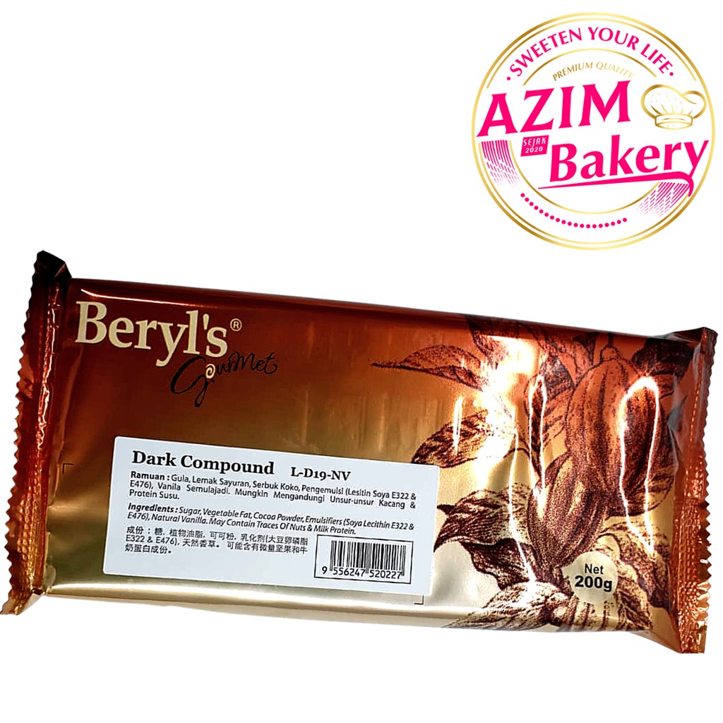 Beryl’s Dark Chocolate Block 200g Dark Coklat Coklat Hitam (Halal) by ...