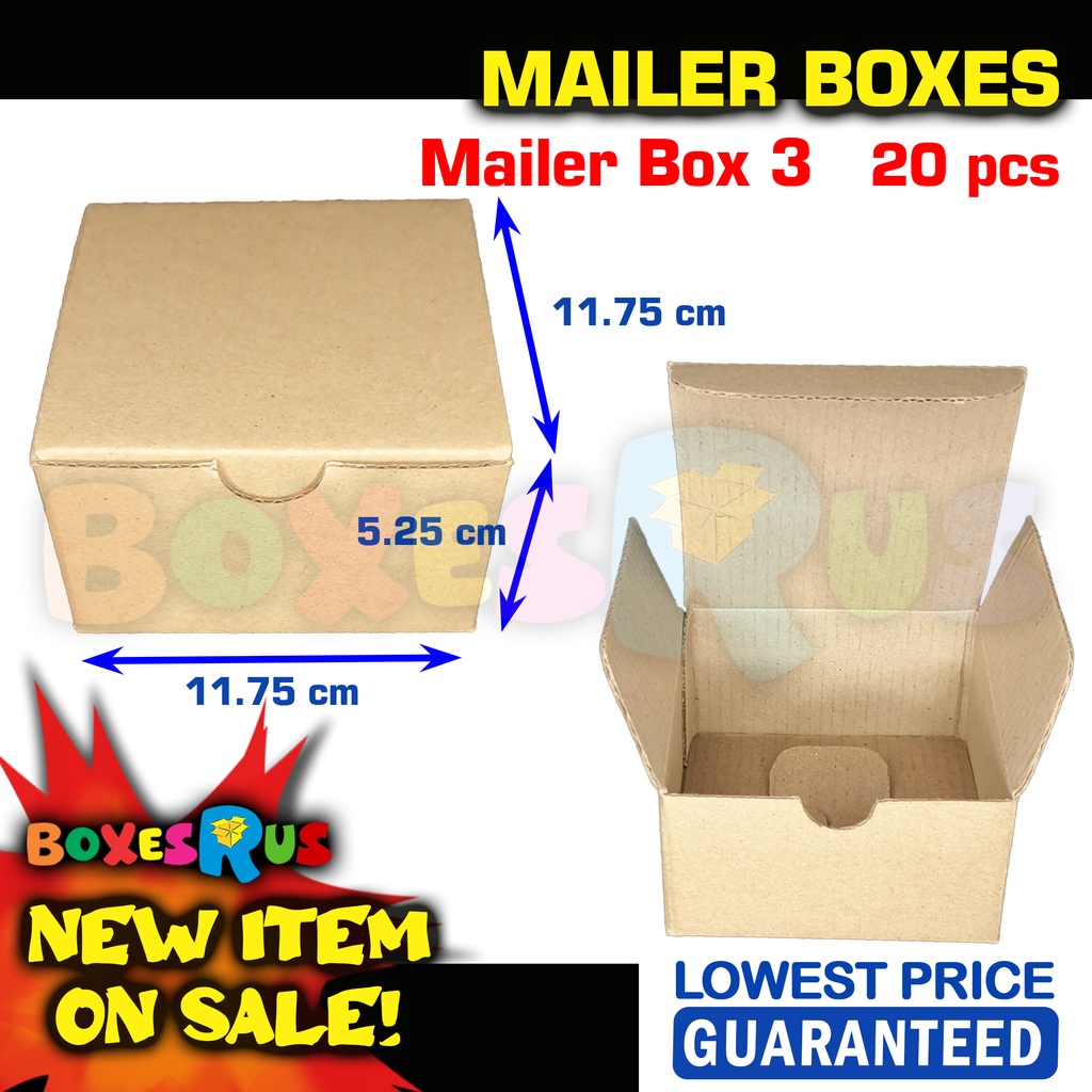 Square Box 20 PIECES Corrugated DIY Gift Box Mailer Box 3 by Boxes R Us ...