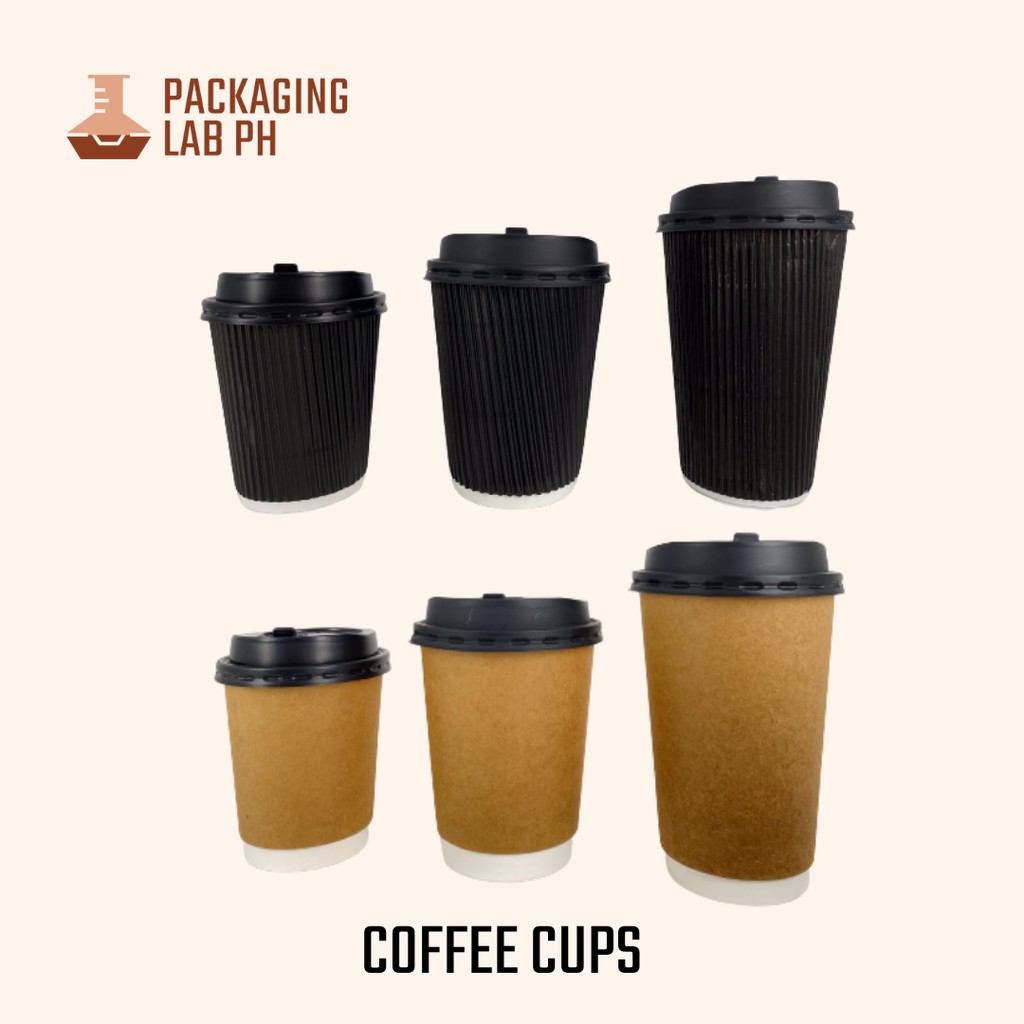 [25pcs] Rippled Coffee Cups / Kraft Coffee Cups | Shopee Philippines