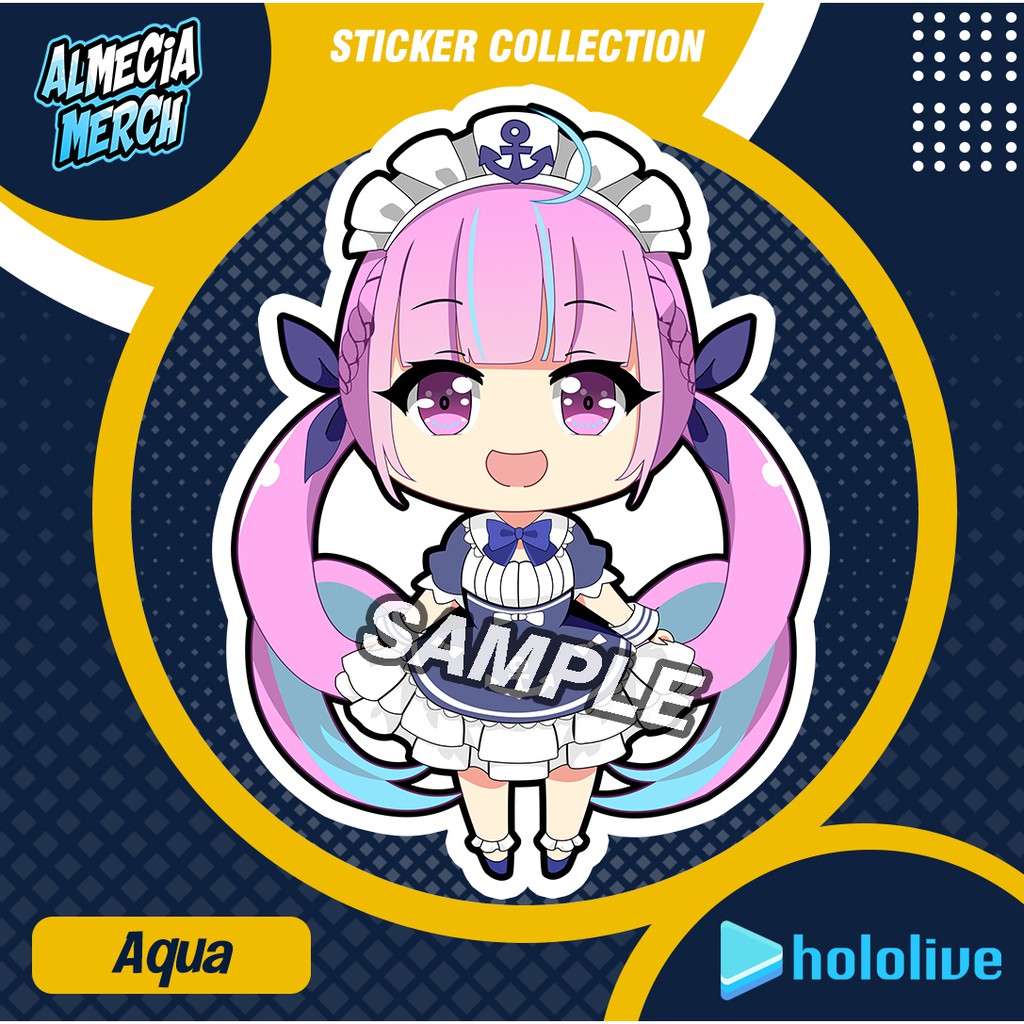 HP Hololive JP Minato Aqua Sticker / Aqua Minato Vtuber Sticker ...